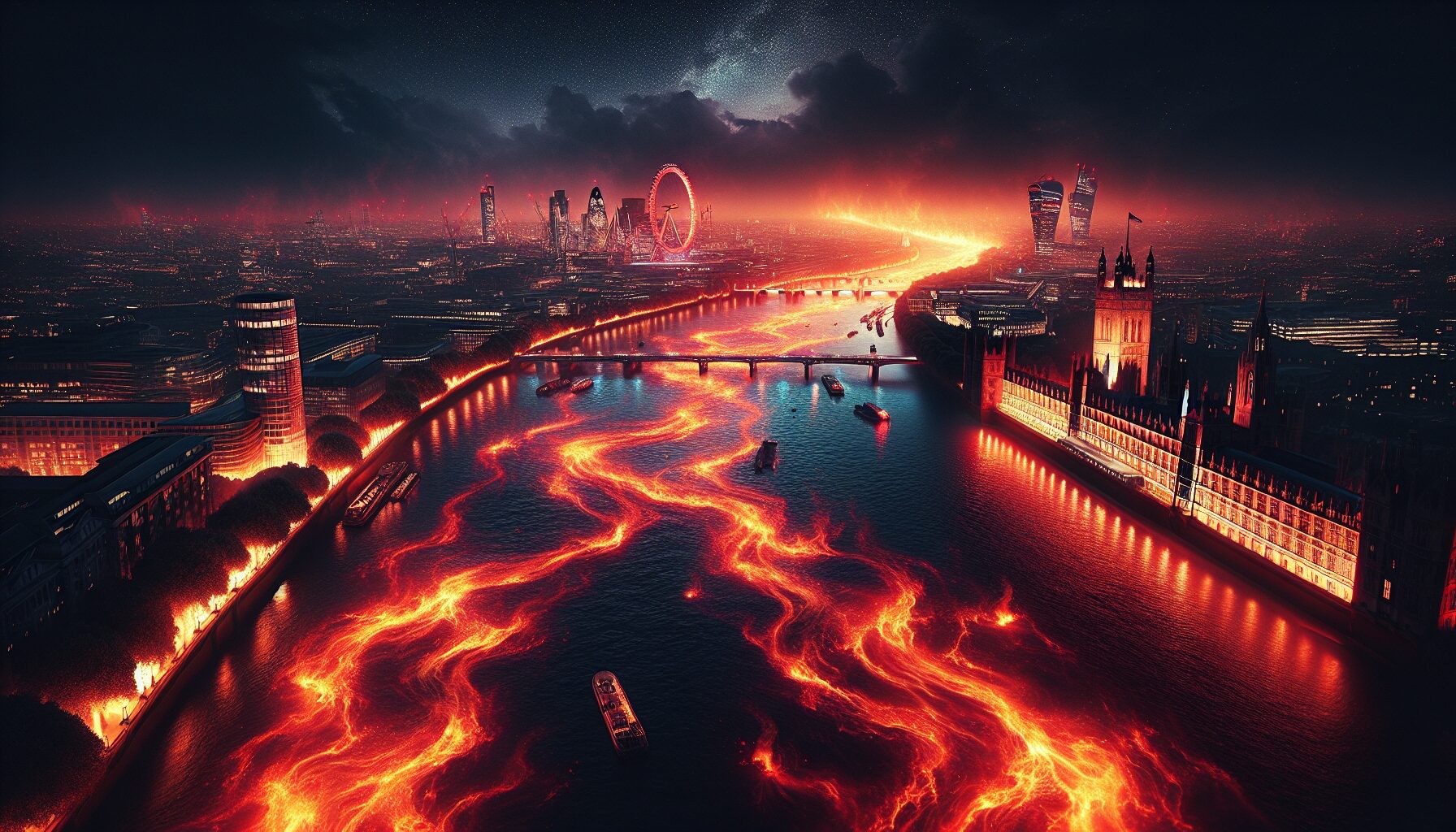 Thames of Fire — When the River Burned with Light – Lundun Mirror